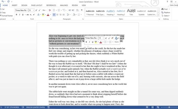 Formatting Documents with Preset Styles in Word 2013 - Alexander Street, a ProQuest Company